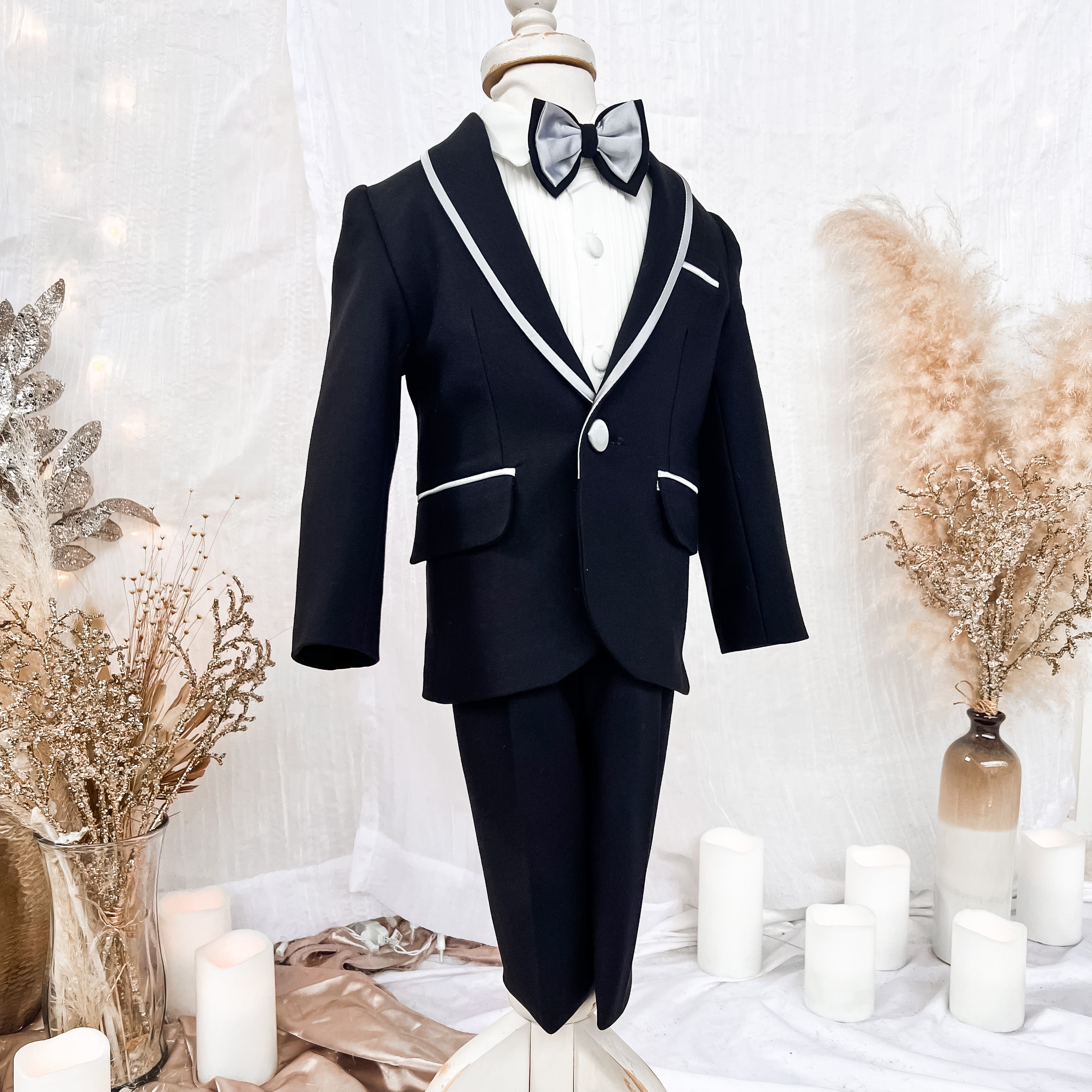 Alex Suit (Black & Silver) – Itty Bitty Toes