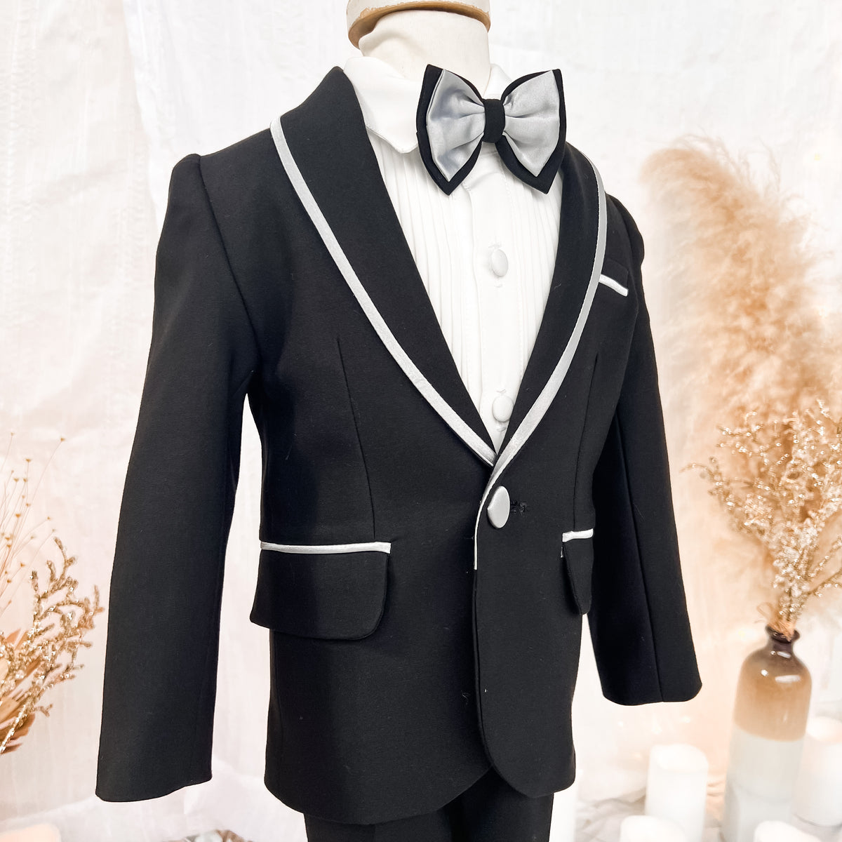 Alex Suit (Black & Silver) – Itty Bitty Toes