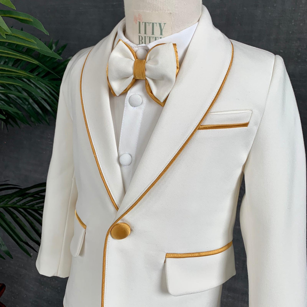 Alex Suit (Gold) - Best Online Children's Boutique – Itty Bitty Toes